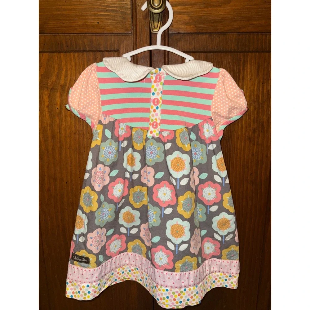 Matilda Jane | Dresses | Matilda Jane Girls Mixed Floral Polka Dot ...